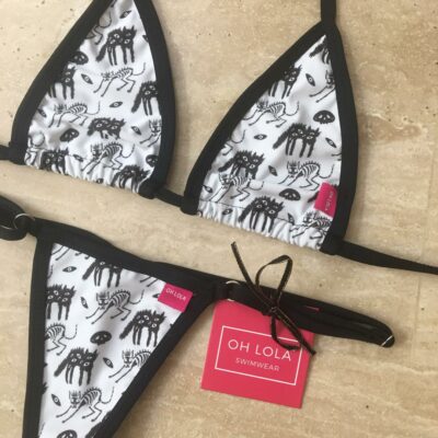 Ghost Kitten Micro Bikini | Spooky Halloween Cat Micro Swimwear