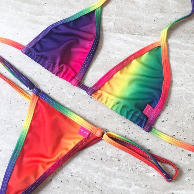 Fusion Two Piece Bikini | Vibrant Two-Piece Tiny Bikini | Oh Lola
