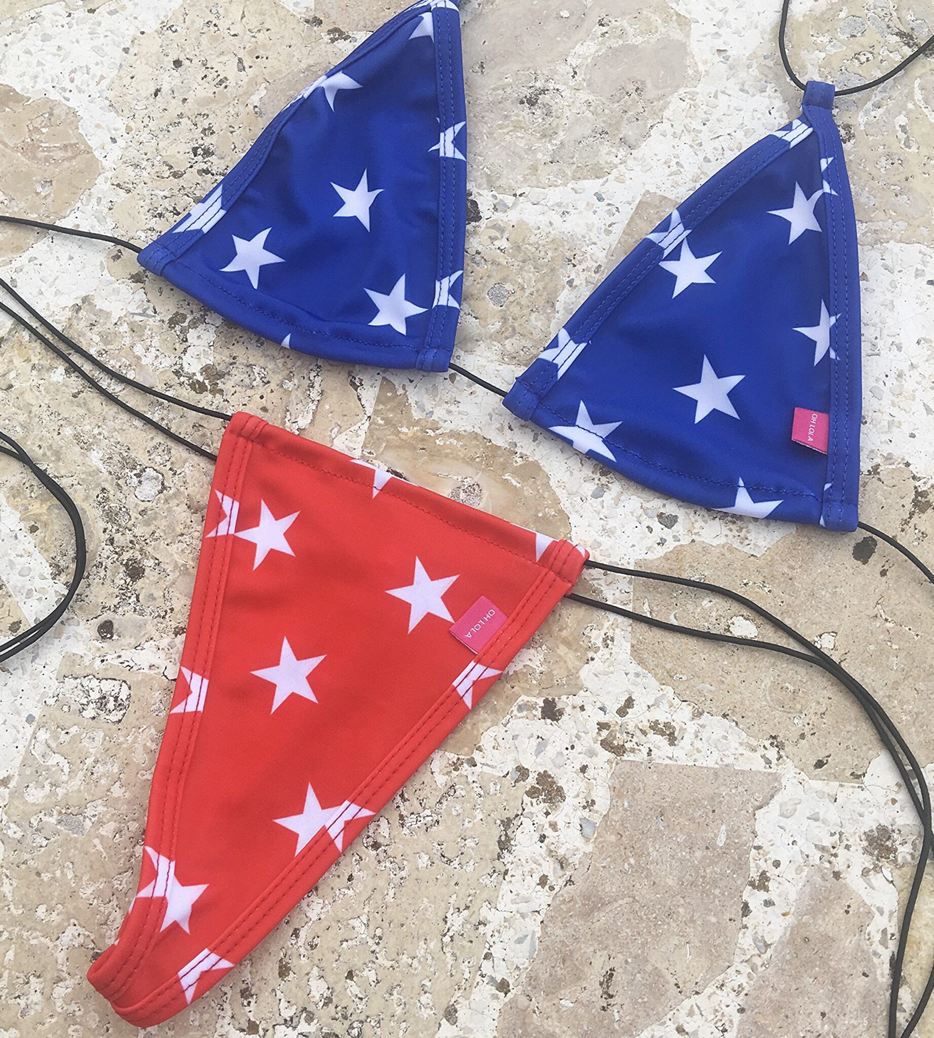 America Blue and Red String Bikini | Patriotic USA Bikini | Oh Lola